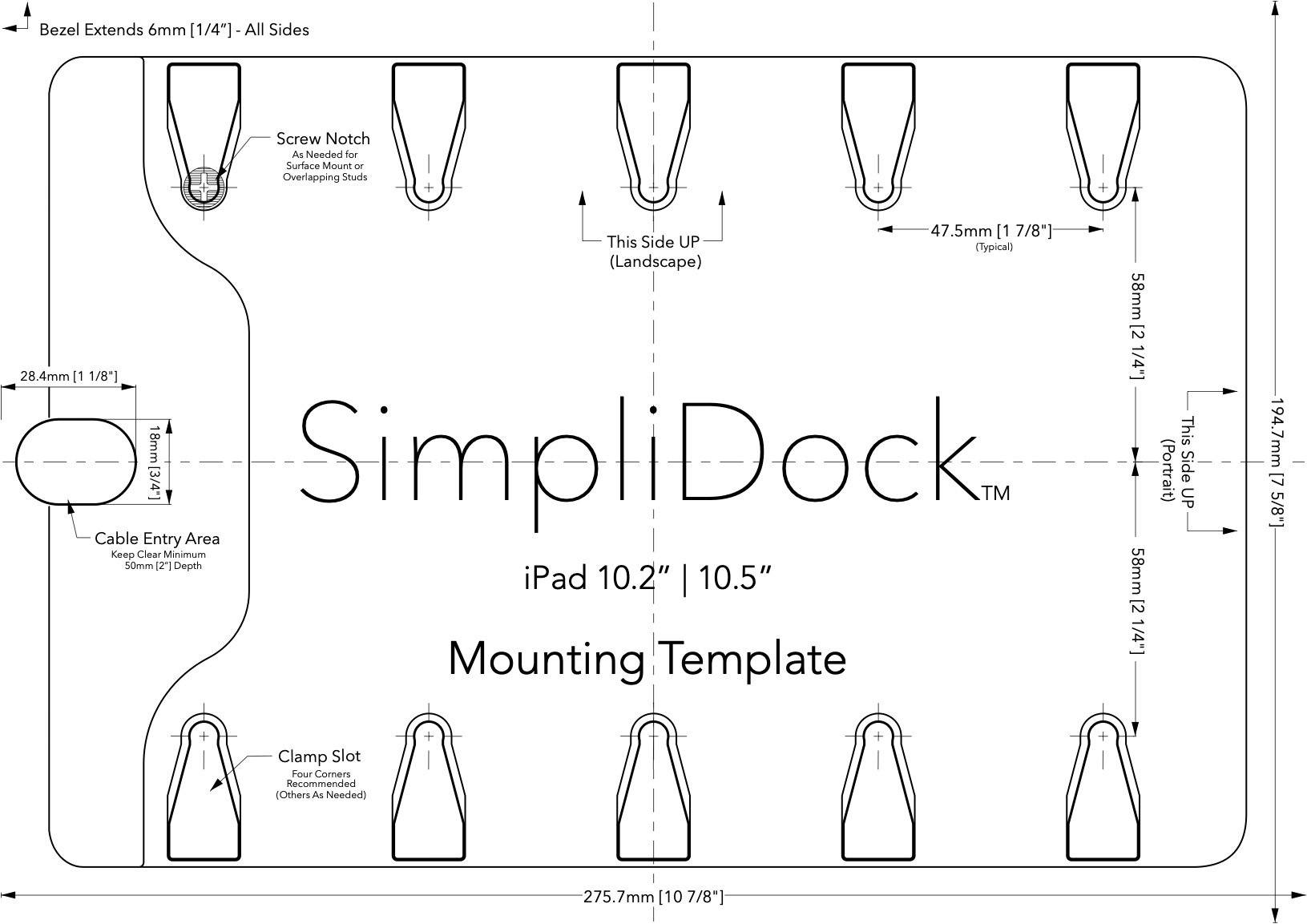 SimpliDock® Mounting Template